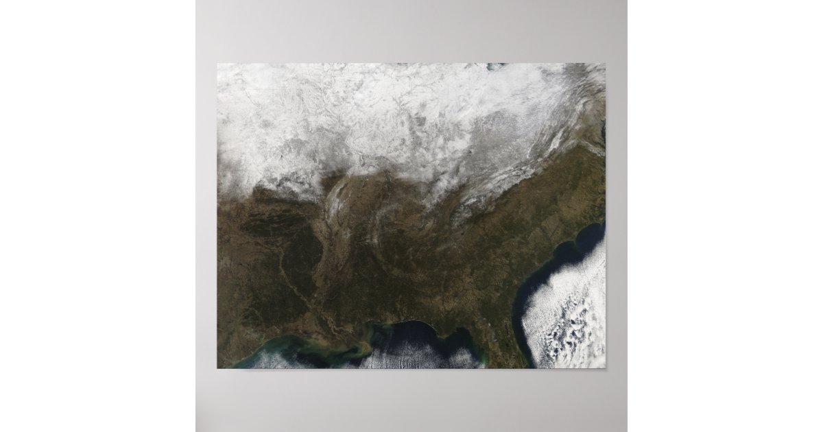 Snow cover over the United States Poster | Zazzle