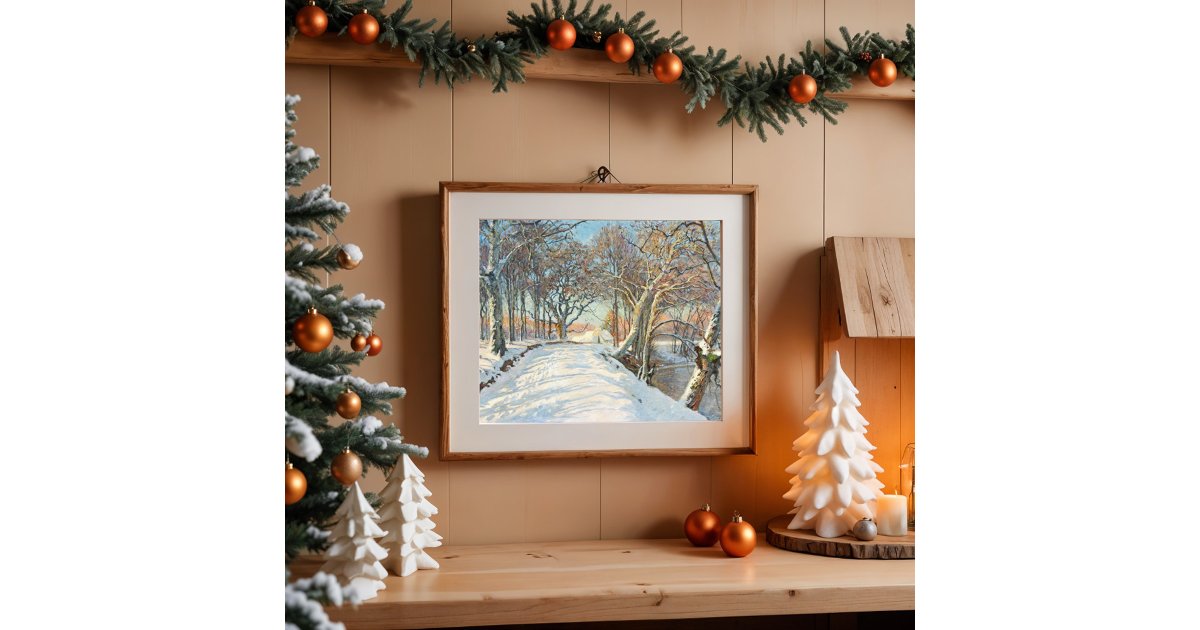 Snow Covered Landscape, Viggo Langer Poster | Zazzle