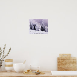 Snow covered poster | Zazzle