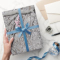 Snow Covered Tree Wrapping Paper - USA | Zazzle