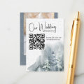 Snow Forest Winter Wedding Website QR Code Enclosure Card | Zazzle