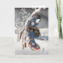 Snow Geisha - Greeting Cards | Zazzle