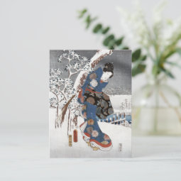 Snow Geisha Postcard II | Zazzle