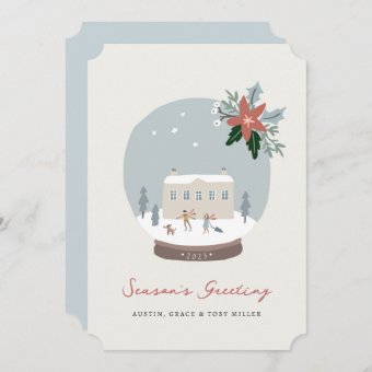 Snow Globe Holiday Card | Zazzle