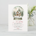 Snow Globe Winter Scenery Christmas Holiday Party Invitation | Zazzle