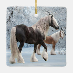 "Snow Gypsies" Holiday Ornament | Zazzle