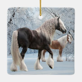 "Snow Gypsies" Holiday Ornament | Zazzle