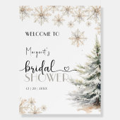 Snow in Love Winter Bridal Shower Welcome Sign | Zazzle