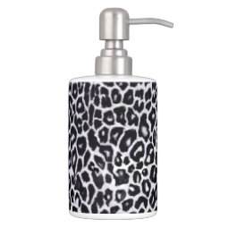 Snow Leopard Animal Print Bathroom Set | Zazzle