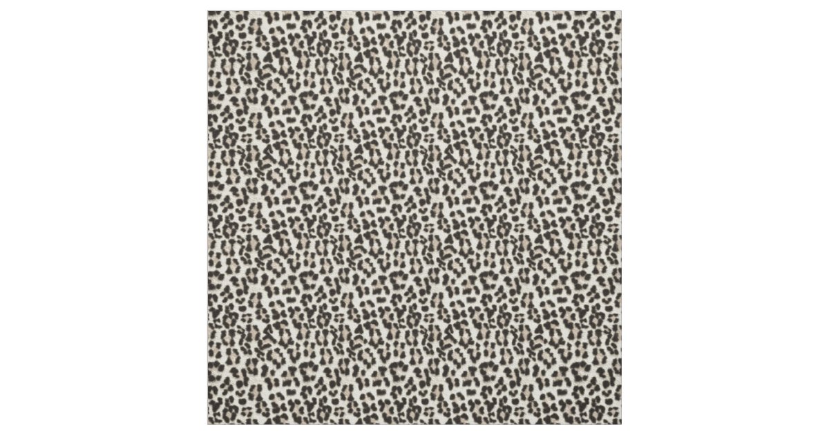 Snow Leopard Fabric | Zazzle