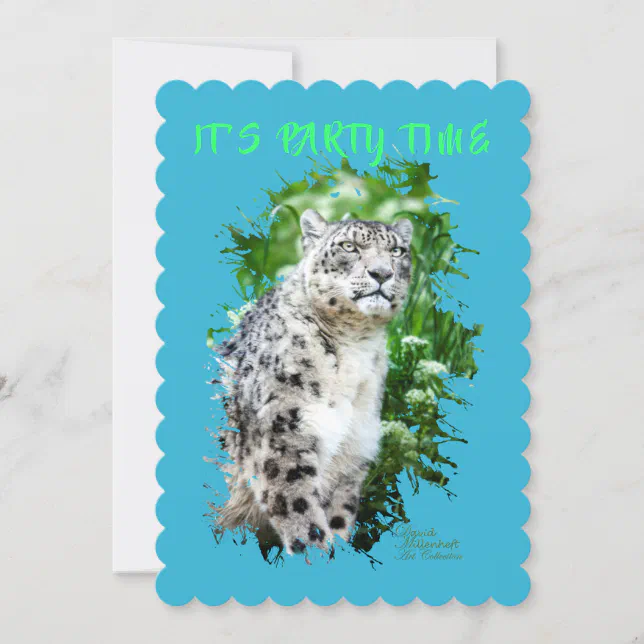 Snow Leopard Invitation | Zazzle