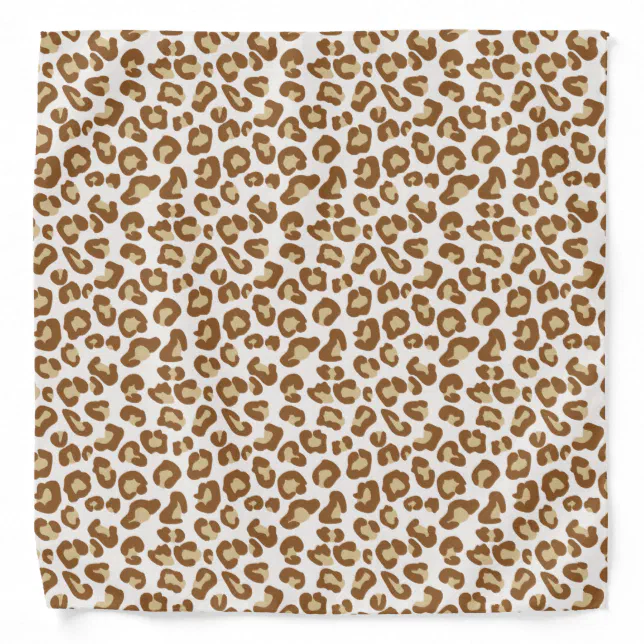 Snow Leopard Print, Beige, Tan, and Cream Bandana | Zazzle