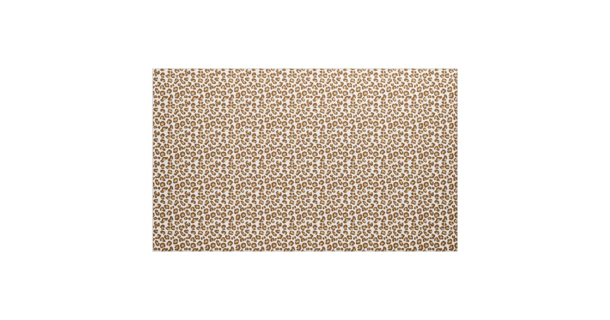 Snow Leopard Print, Beige, Tan, and Cream Fabric | Zazzle