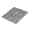 Snow Leopard Print Custom Ceramic Tile | Zazzle