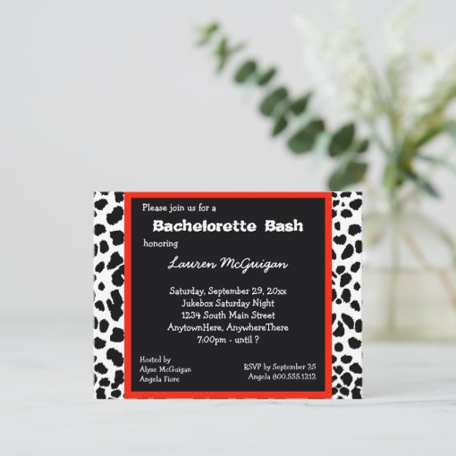 Snow Leopard Print Party Invitation | Zazzle