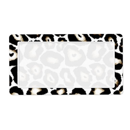 Snow Leopard Print Shipping Labels | Zazzle.com