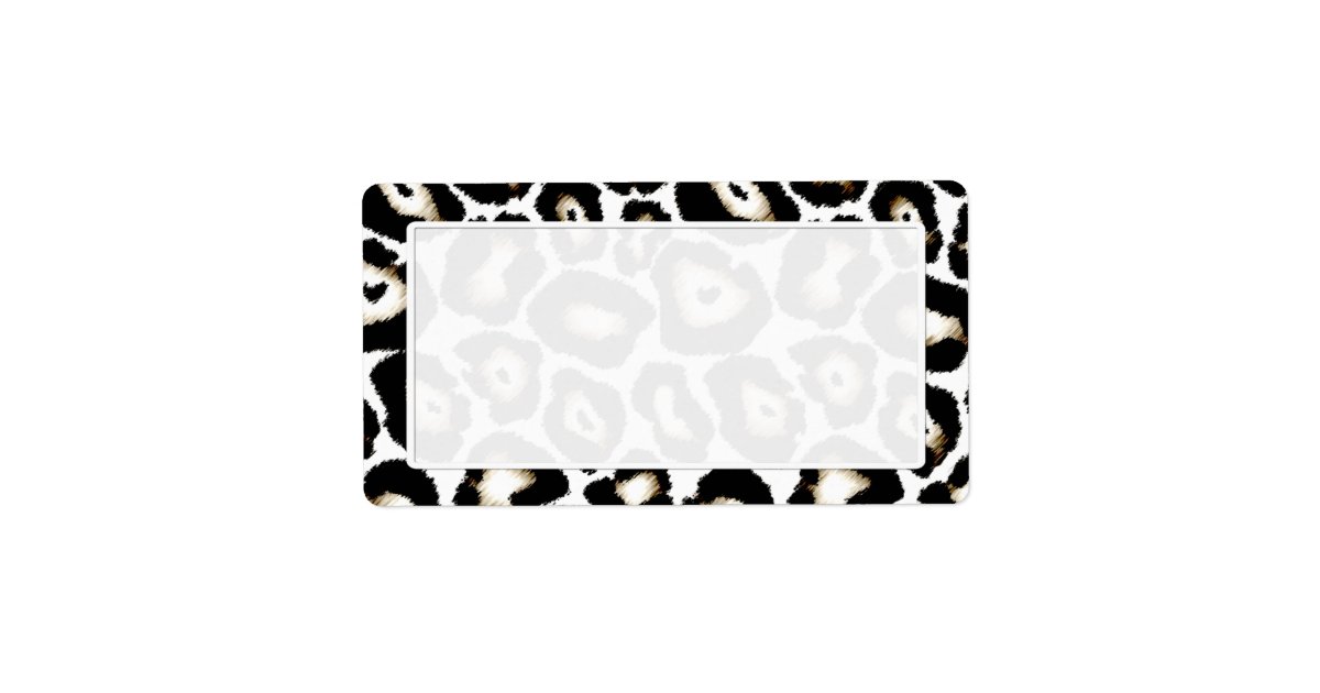 Snow Leopard Print Shipping Labels | Zazzle
