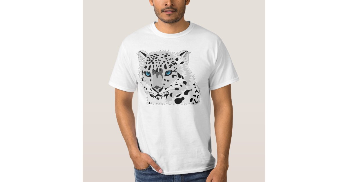 Snow leopard t-shirt | Zazzle