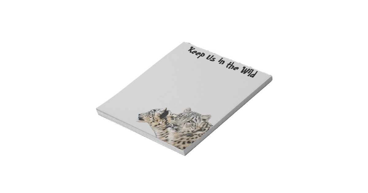 Snow Leopards Wildlife Notepads | Zazzle