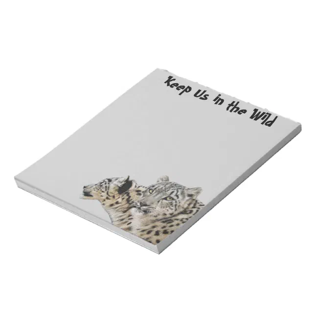 Snow Leopards Wildlife Notepads | Zazzle