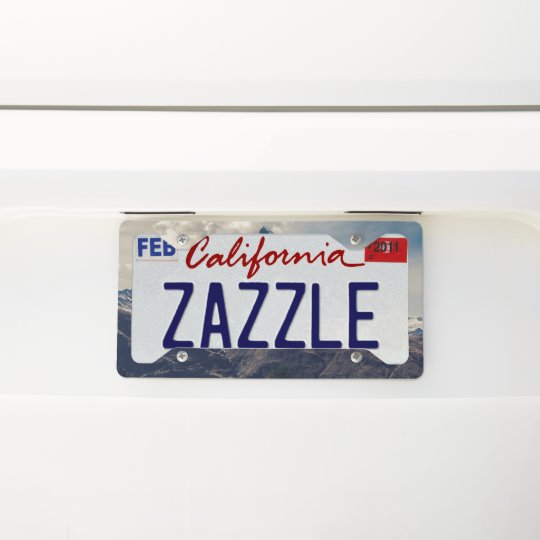 Snow mountain license plate frame | Zazzle.com