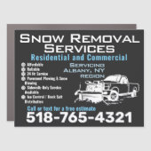 Snow Plow Service Black White Vehicle Magnet Signs | Zazzle