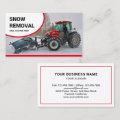 Snow Plow Tractor Snow Removal Service Business Card | Zazzle