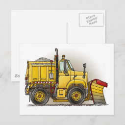 Snow Plow Truck Post Card | Zazzle