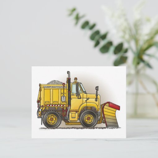 Snow Plow Truck Post Card | Zazzle
