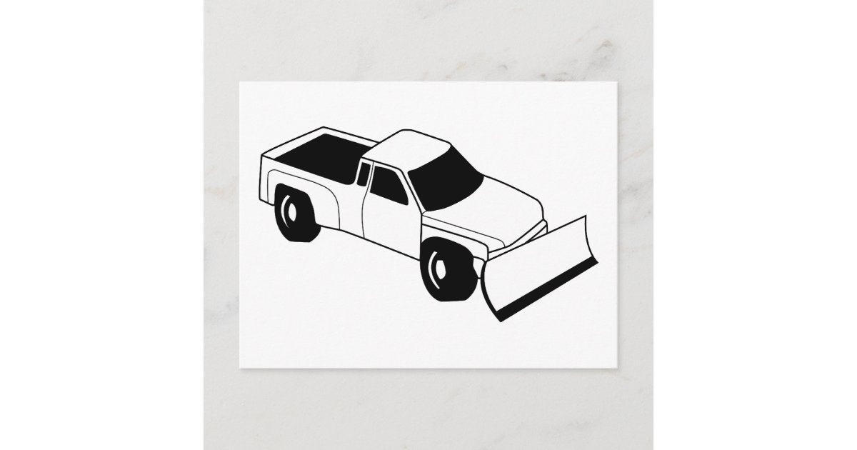 snow plow truck postcard | Zazzle