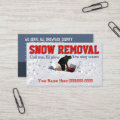 Snow Plowing Advertising.Snow Removal Business Business Card | Zazzle