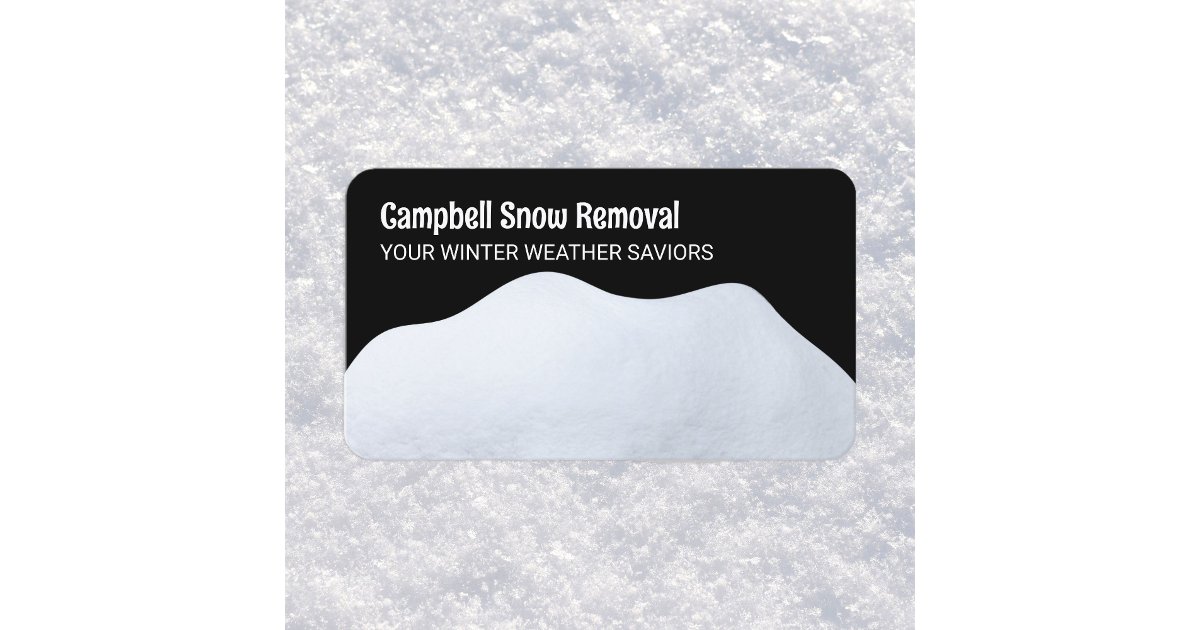 Snow Plowing Business Card | Zazzle
