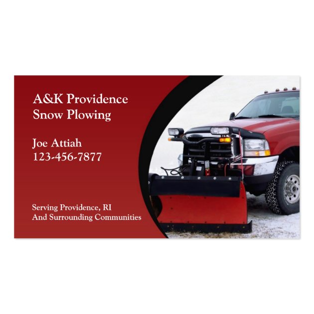Snow Plowing Business Card