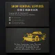 Snow Plowing Removal Metallic Black Gold Business Card | Zazzle