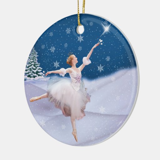 Snow Queen Ballerina Christmas Ornament | Zazzle