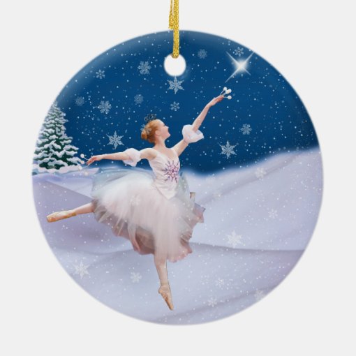 Snow Queen Ballerina Christmas Ornament | Zazzle