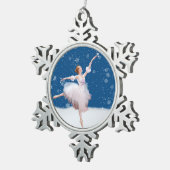Snow Queen Ballerina Customizable Snowflake Pewter Christmas Ornament ...