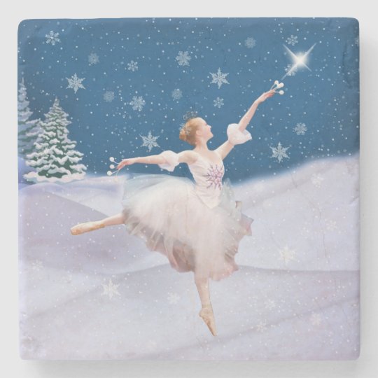 Snow Queen Ballerina Customizable Stone Coaster | Zazzle.com