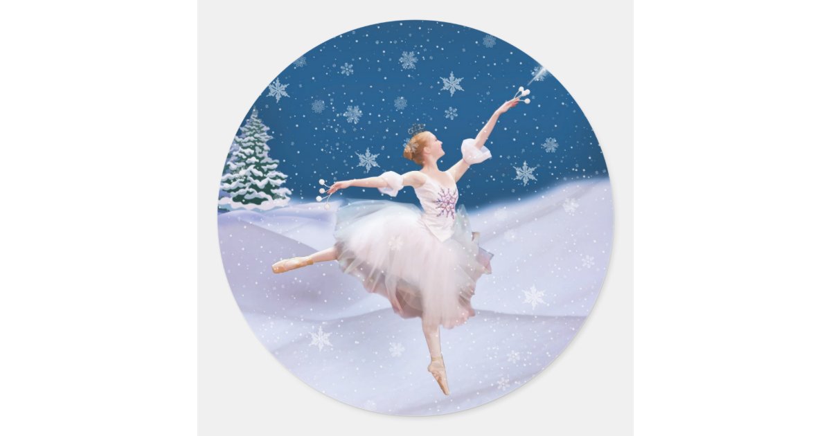 Snow Queen Ballerina Stickers | Zazzle