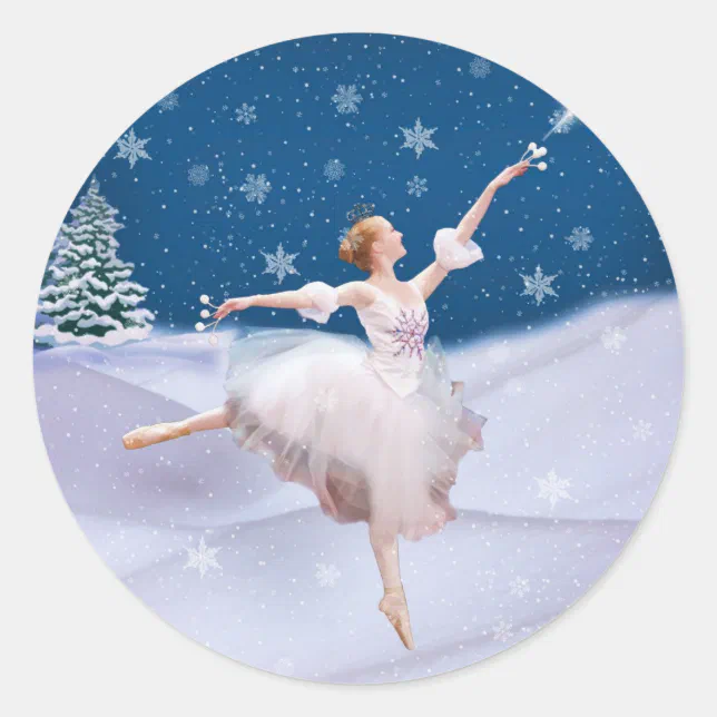 Snow Queen Ballerina Stickers | Zazzle