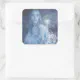 Snow Queen Christmas Fantasy Artwork Square Sticker | Zazzle