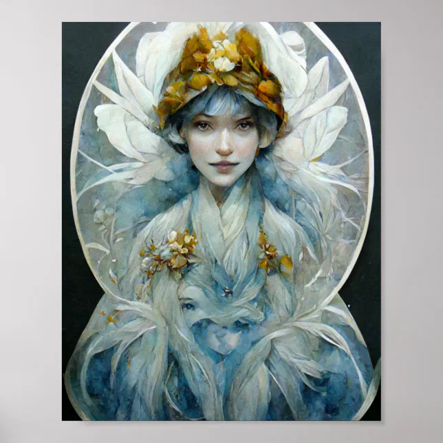 Snow Queen Fantasy Art Poster | Zazzle