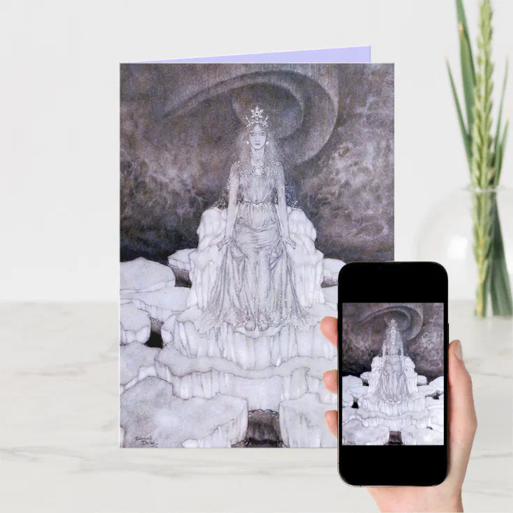 Snow Queen Fine Art Greeting Card | Zazzle