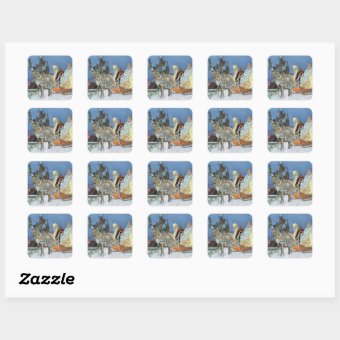 Snow Queen Ice Princess Square Sticker | Zazzle