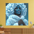 Snow Queen Melanin Black Girl Magic Sista Women Canvas Print | Zazzle