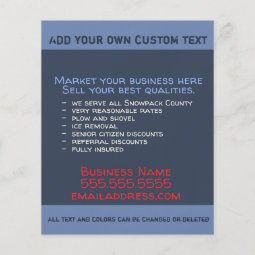 Snow Removal Advertising Flyer.Snow Plowing Flyer | Zazzle