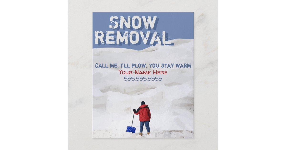 Snow Removal Advertising Flyer.Snow Plowing Flyer | Zazzle