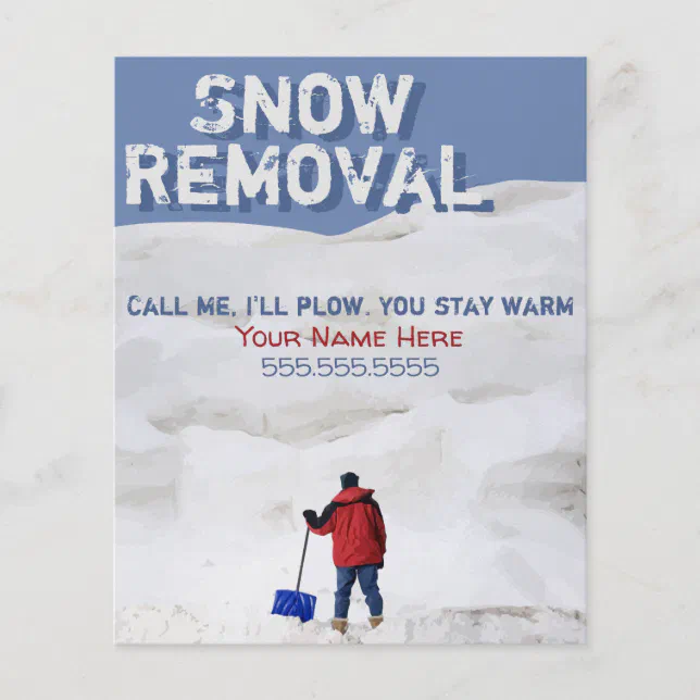 Snow Removal Advertising Flyer.Snow Plowing Flyer | Zazzle