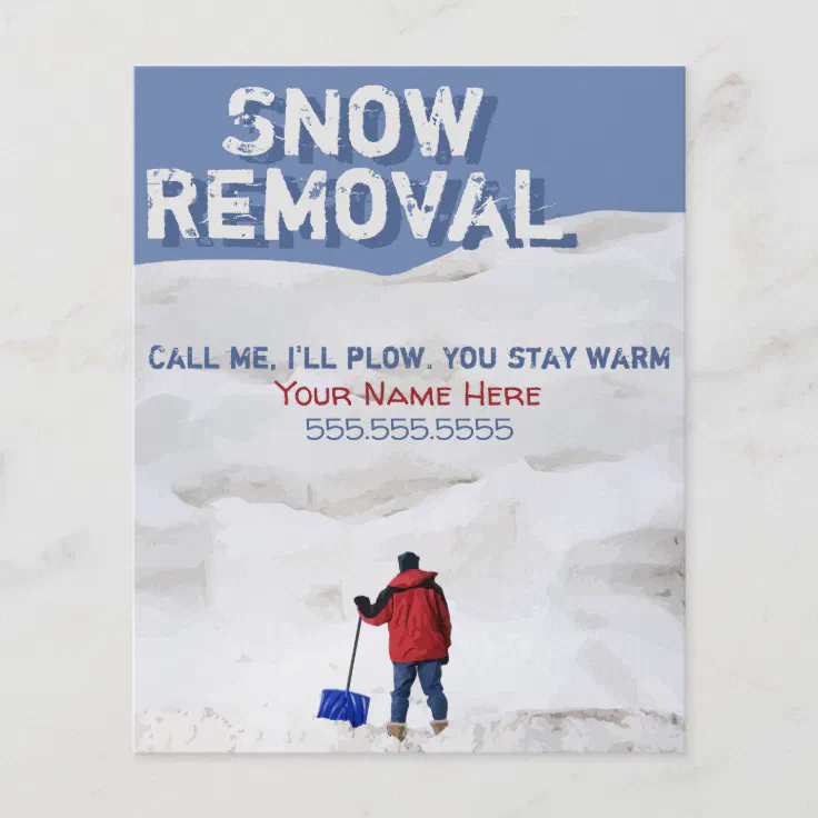 Snow Removal Advertising Flyer.Snow Plowing Flyer | Zazzle
