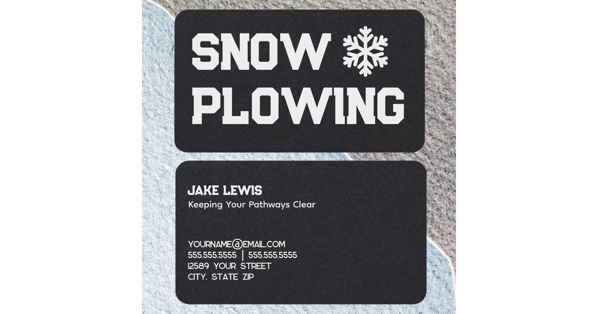 Snow Removal Business Card | Zazzle